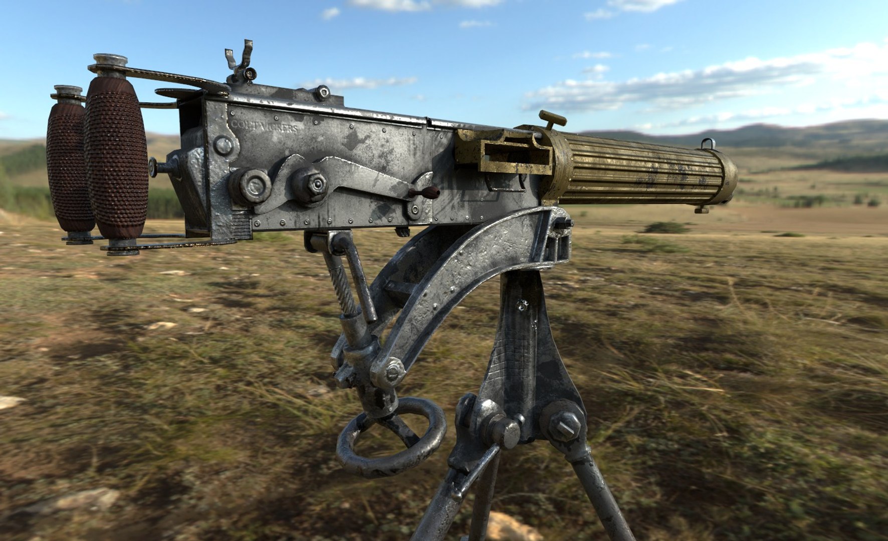 3D Model Colt Vickers Machine Gun Model 1915 - TurboSquid 1831869