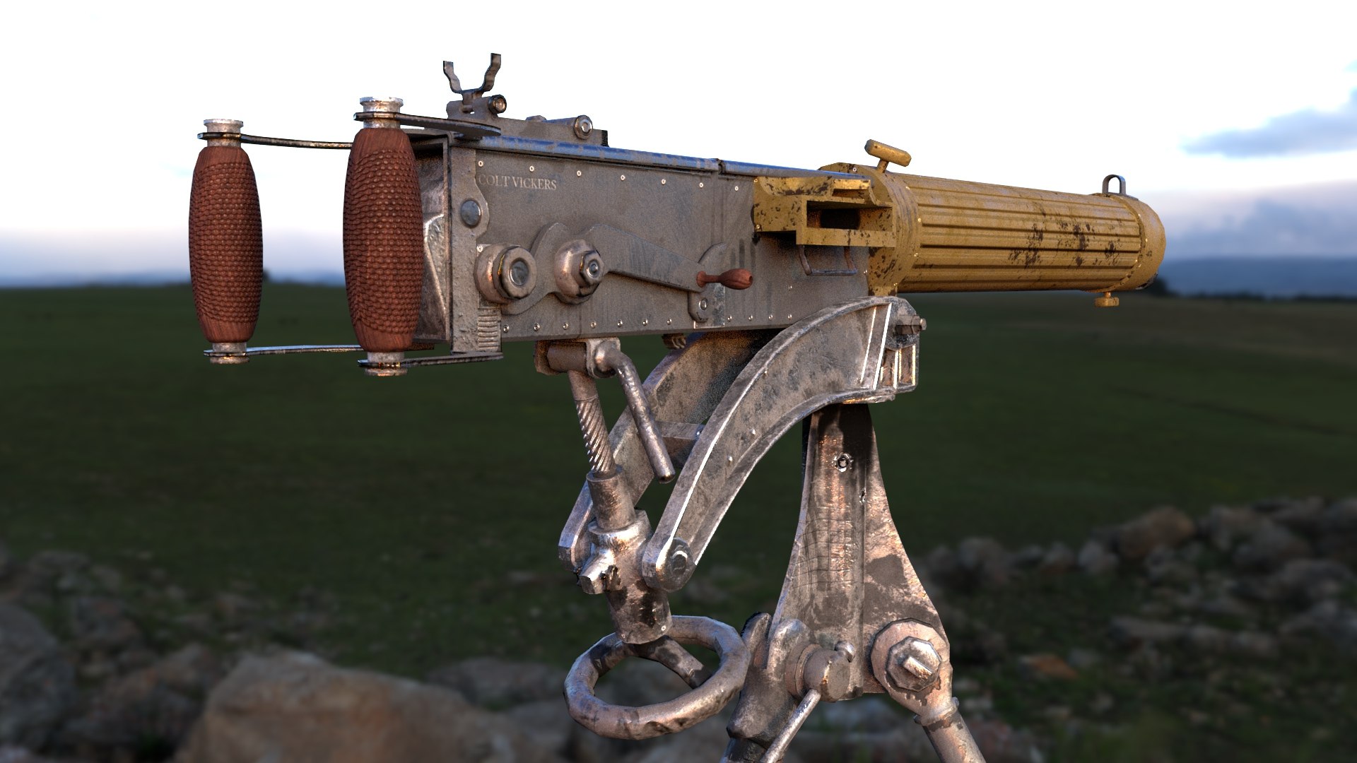 3D Model Colt Vickers Machine Gun Model 1915 - TurboSquid 1831869