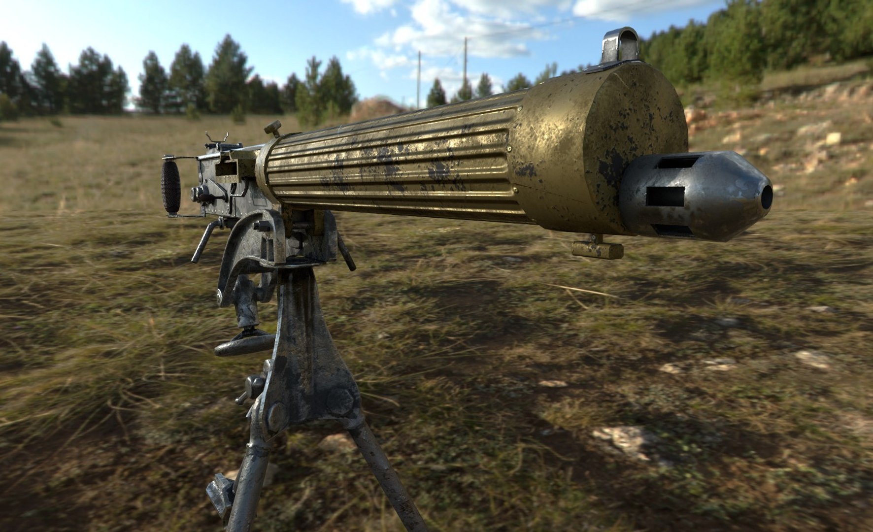 3D Model Colt Vickers Machine Gun Model 1915 - TurboSquid 1831869