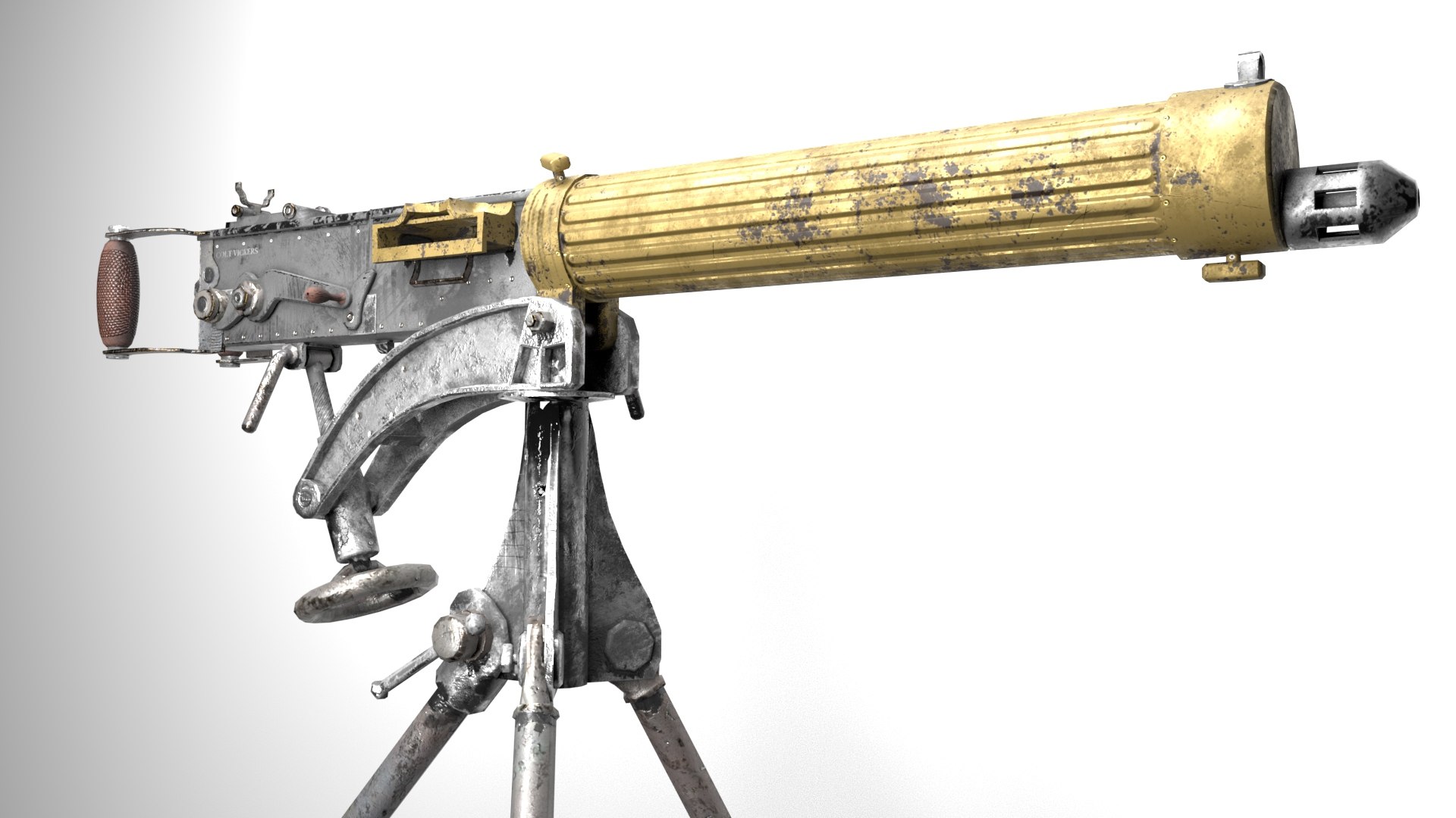 3D Model Colt Vickers Machine Gun Model 1915 - TurboSquid 1831869