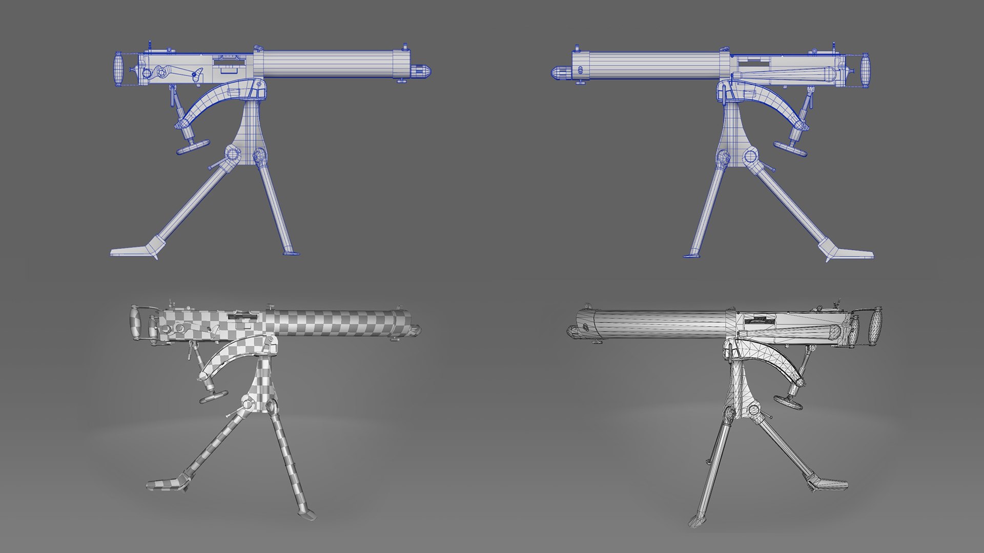 3D Model Colt Vickers Machine Gun Model 1915 - TurboSquid 1831869