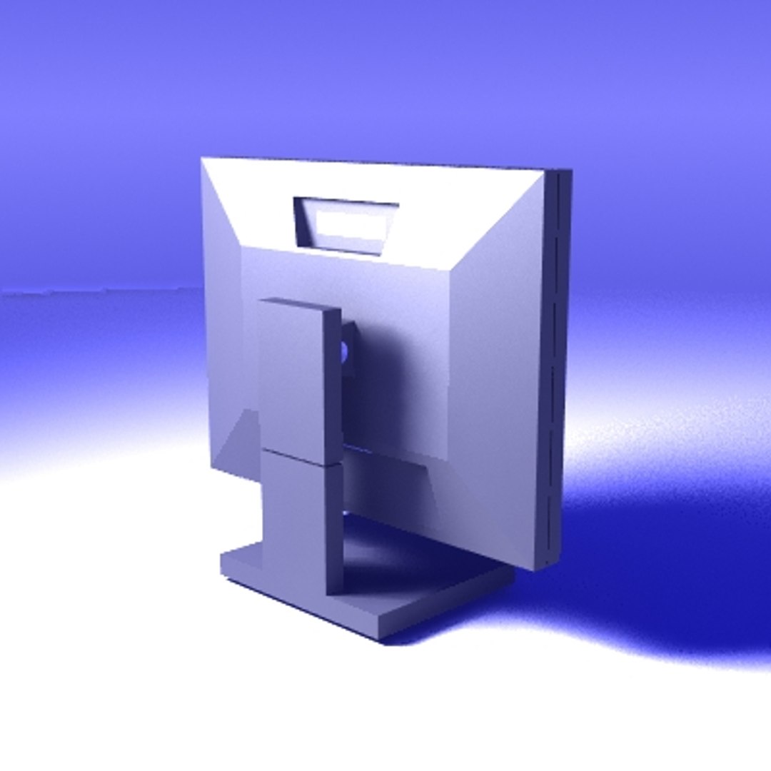 3d Lcd Flat Monitor Model