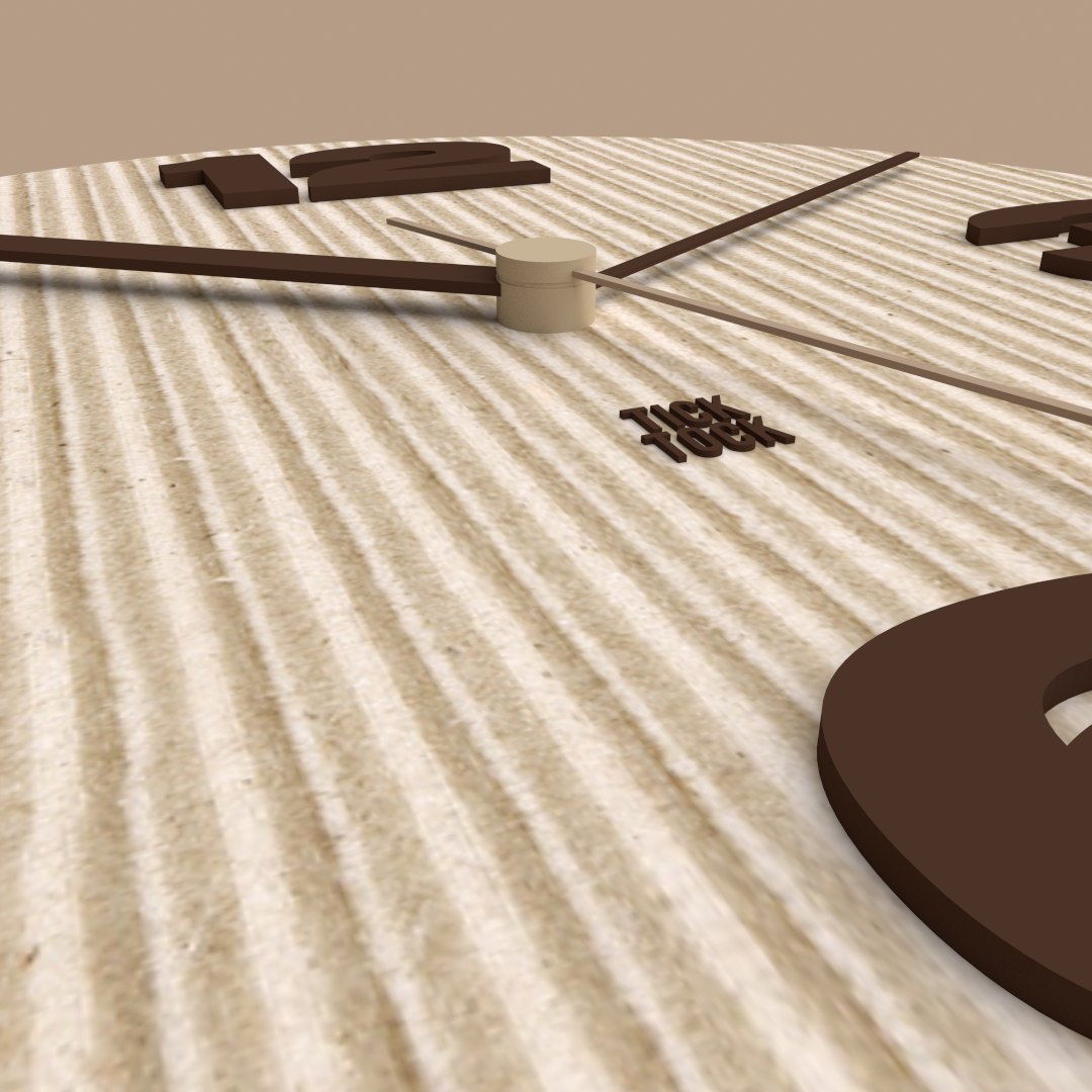 3d paper wall clock model