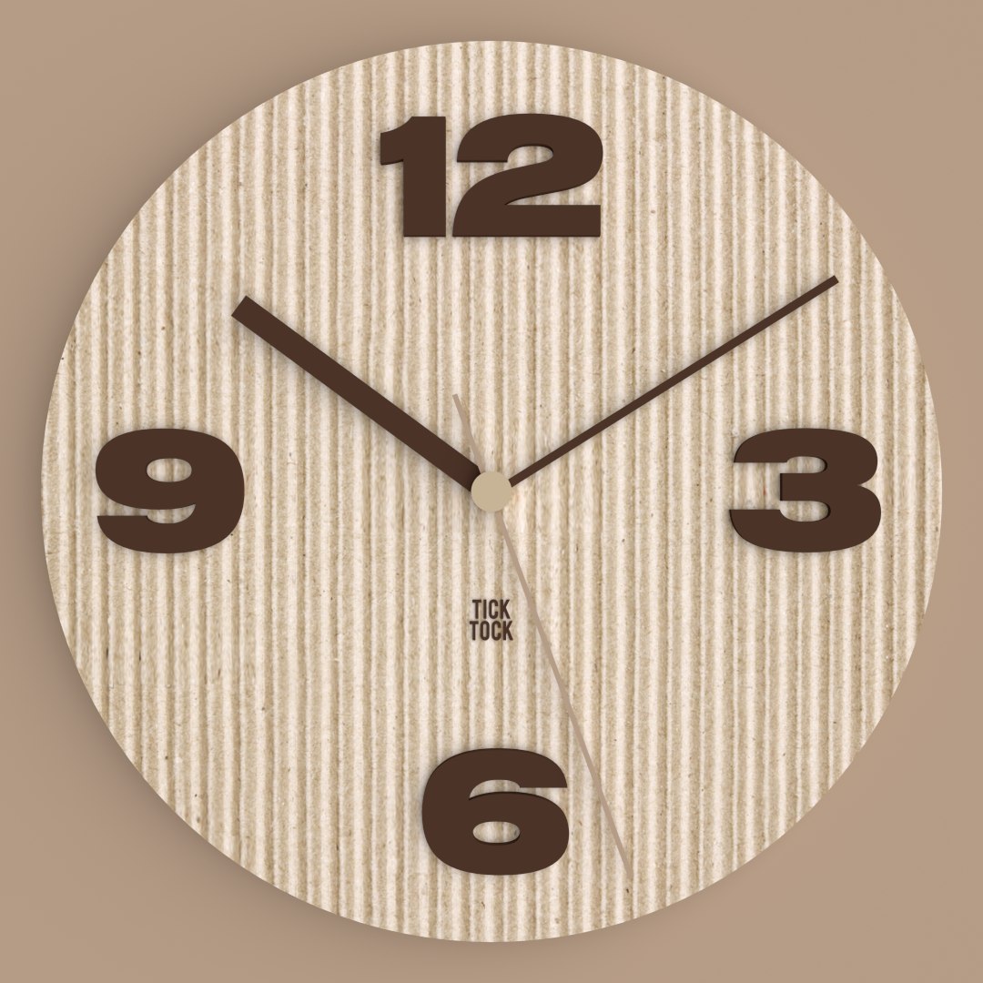 3d paper wall clock model