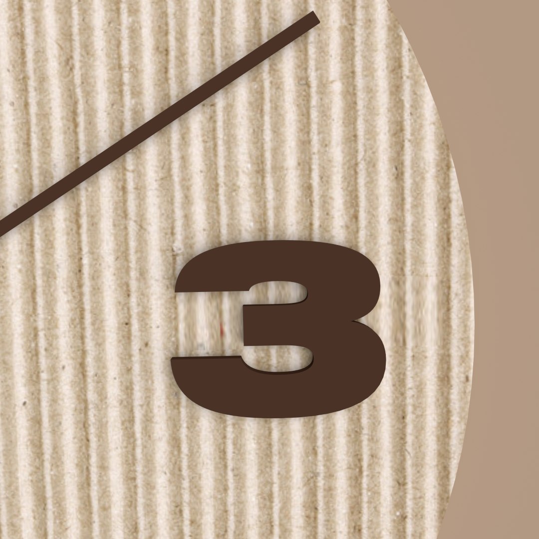 3d paper wall clock model