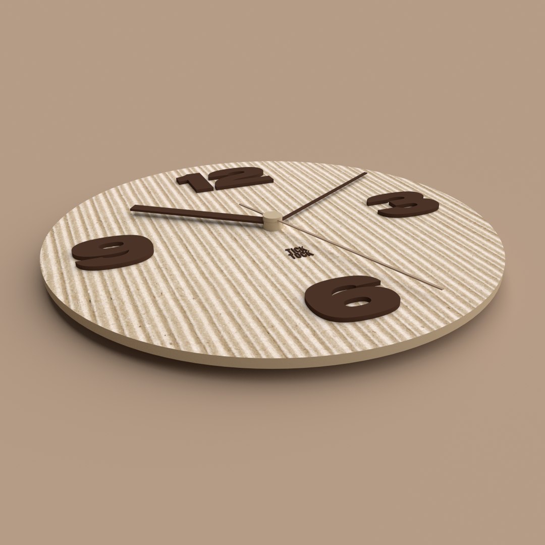 3d paper wall clock model