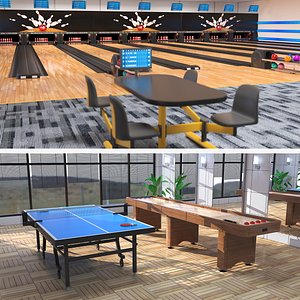 Bundle And Low Poly 3D Bowling Alley Models For Download | TurboSquid