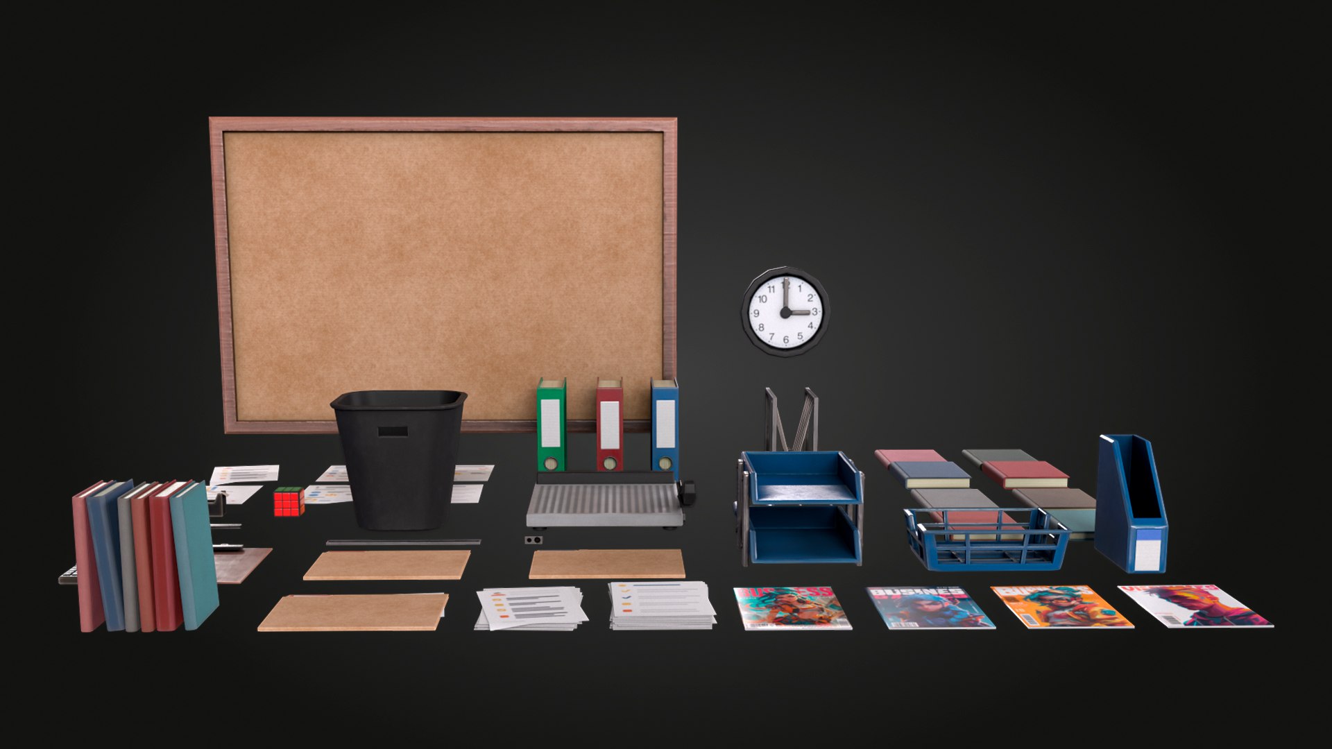 Office Stationery 3D Model - TurboSquid 2457535