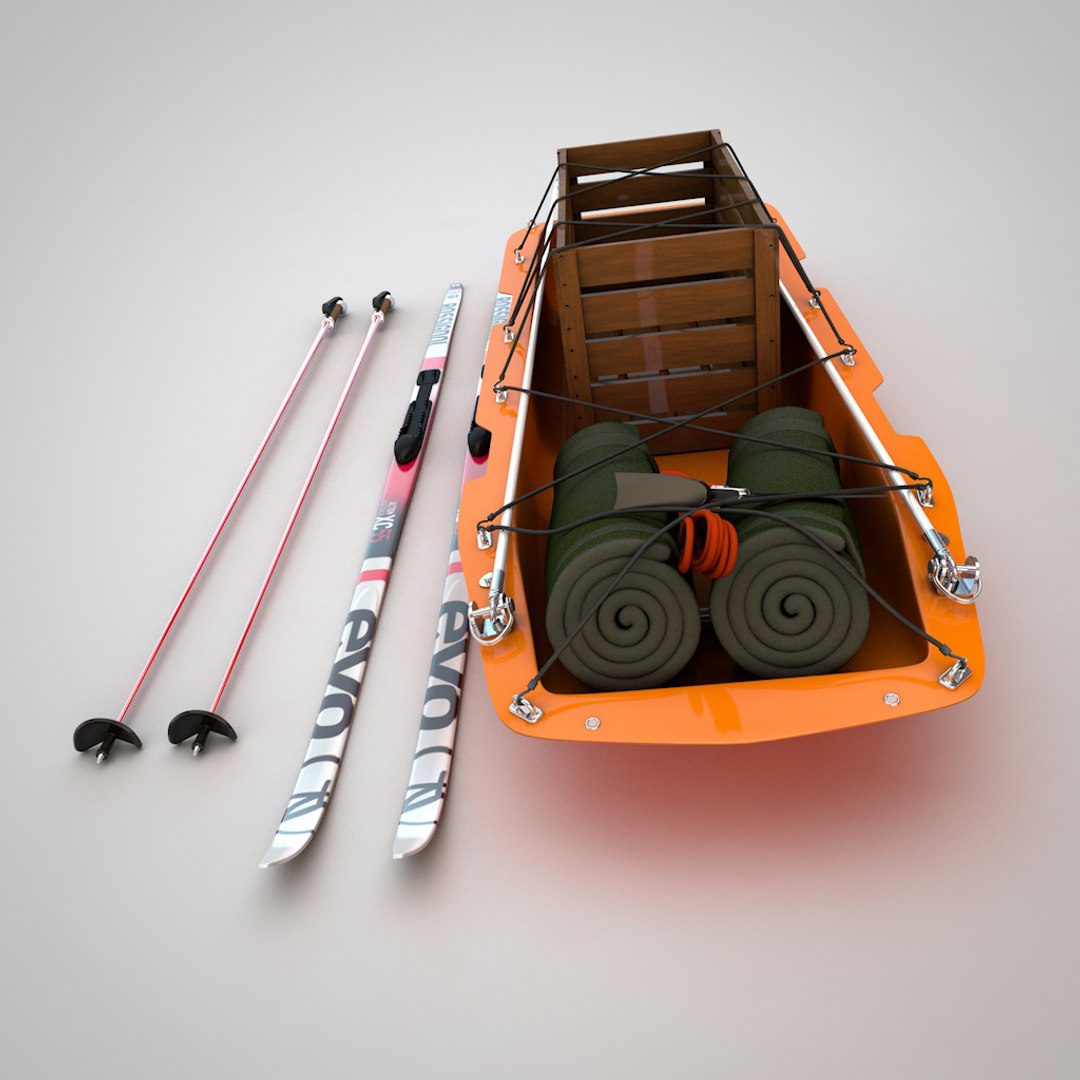 Arctic Cargo Sled 3d C4d