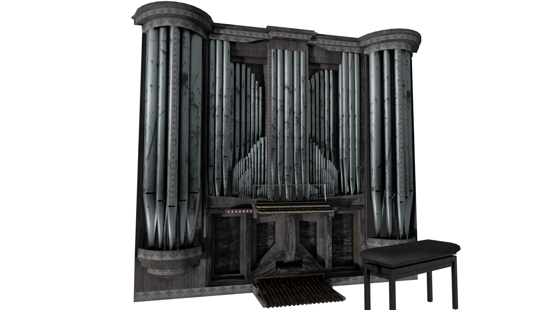 Church Pipe Organ - Rigged And With Adjustable Chair 3D - TurboSquid ...