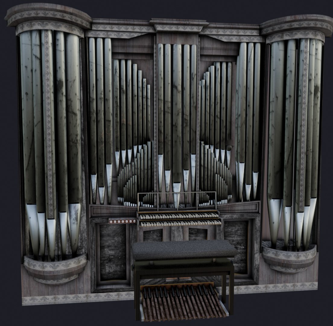 Church Pipe Organ - Rigged And With Adjustable Chair 3D - TurboSquid ...