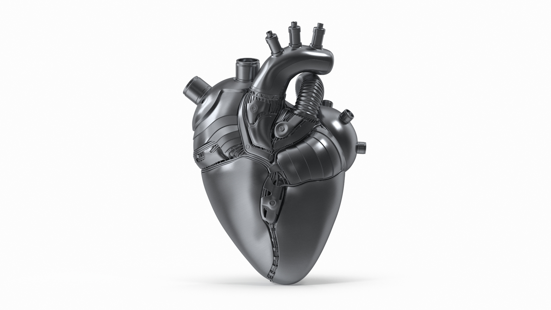 3D Model Cyberpunk Robotic Heart Chrome - TurboSquid 2198726
