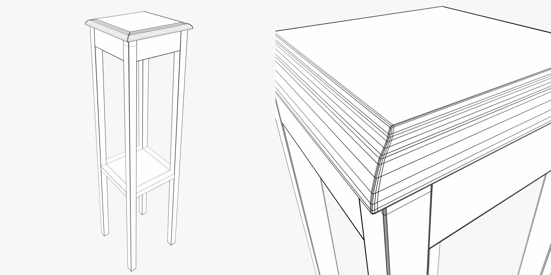 Wooden Pedestal 3D Model - TurboSquid 2099921