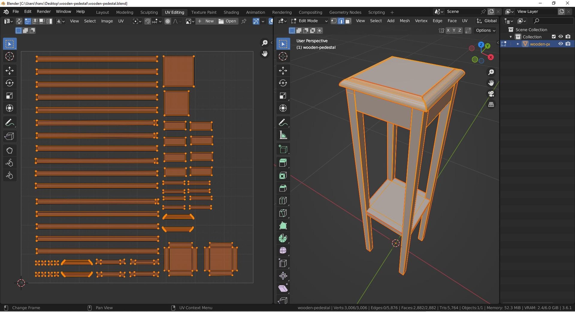 Wooden Pedestal 3D Model - TurboSquid 2099921