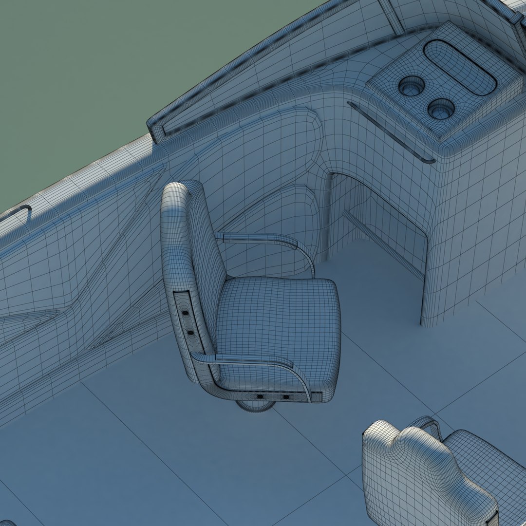 boat motorboat motor obj