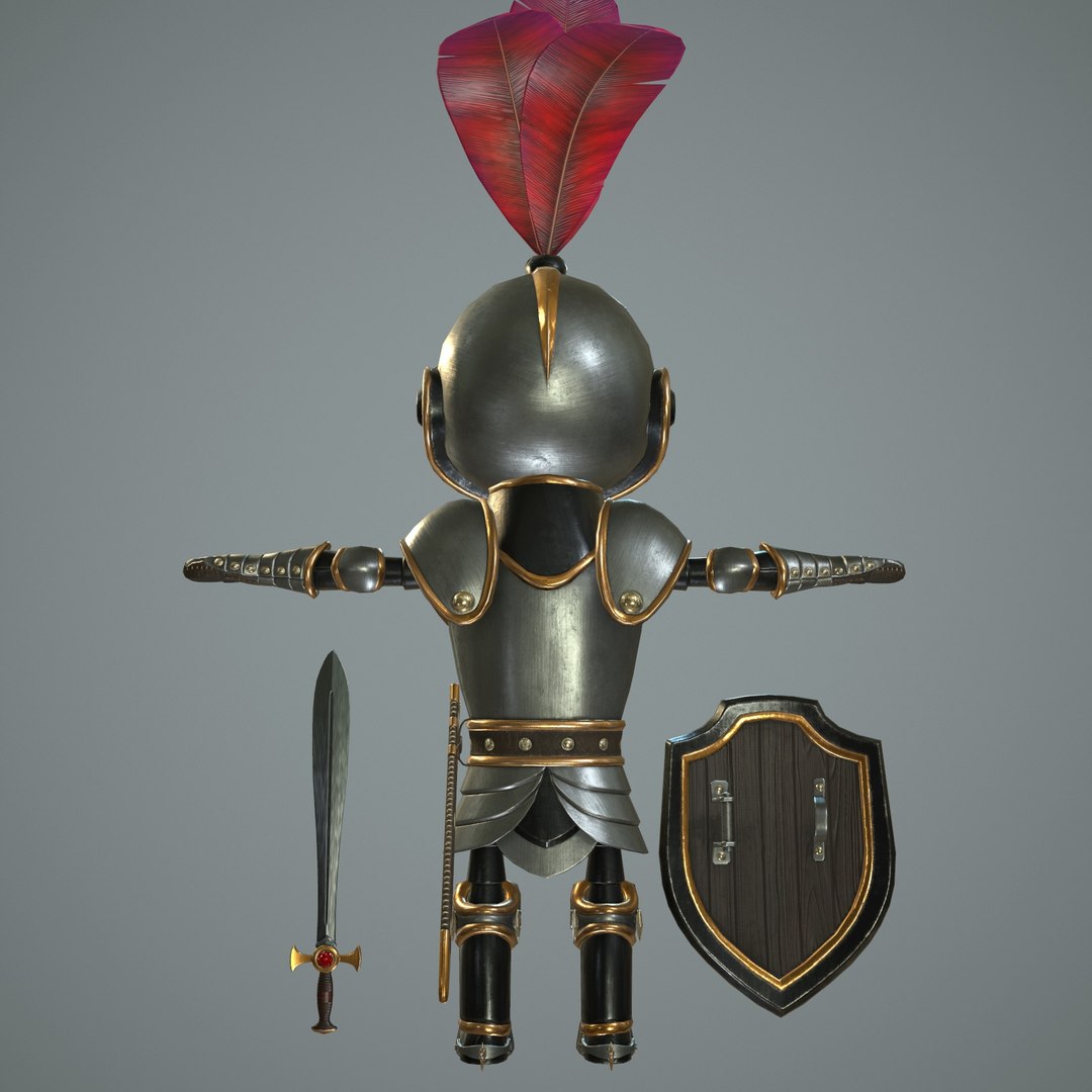 Cartoon Knight Shield 3D Model - TurboSquid 1189212