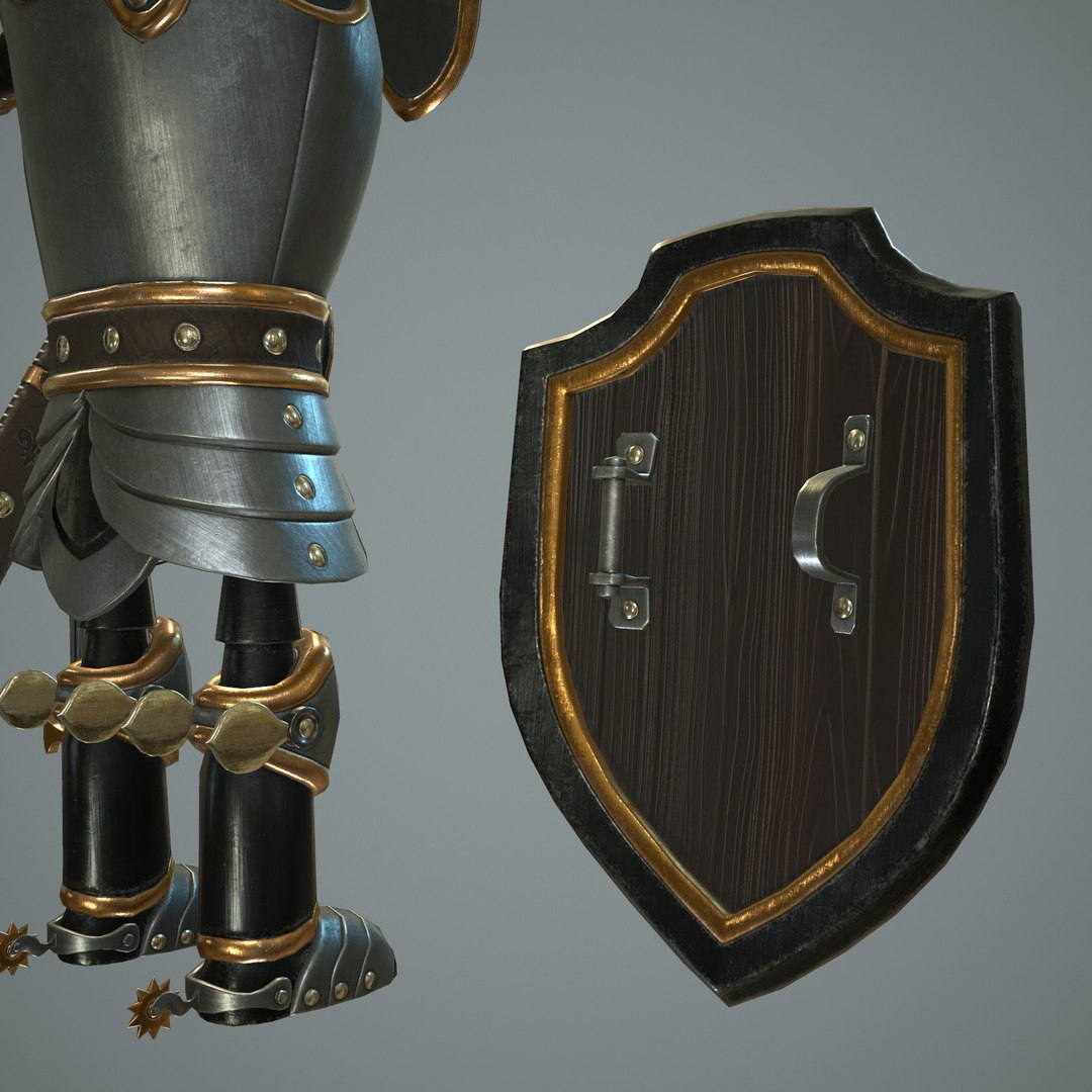 Cartoon Knight Shield 3D Model - TurboSquid 1189212