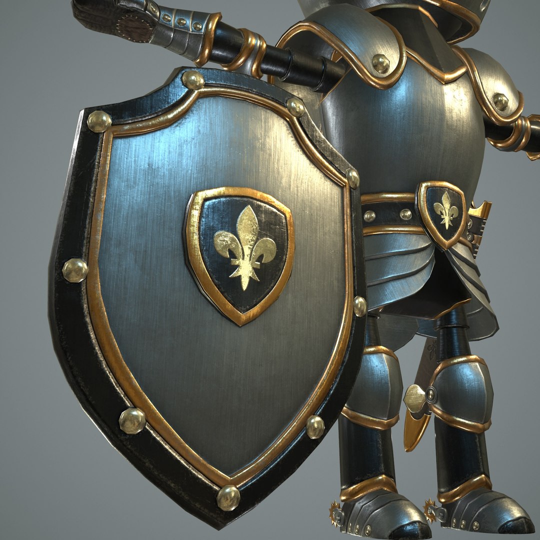 Cartoon Knight Shield 3D Model - TurboSquid 1189212