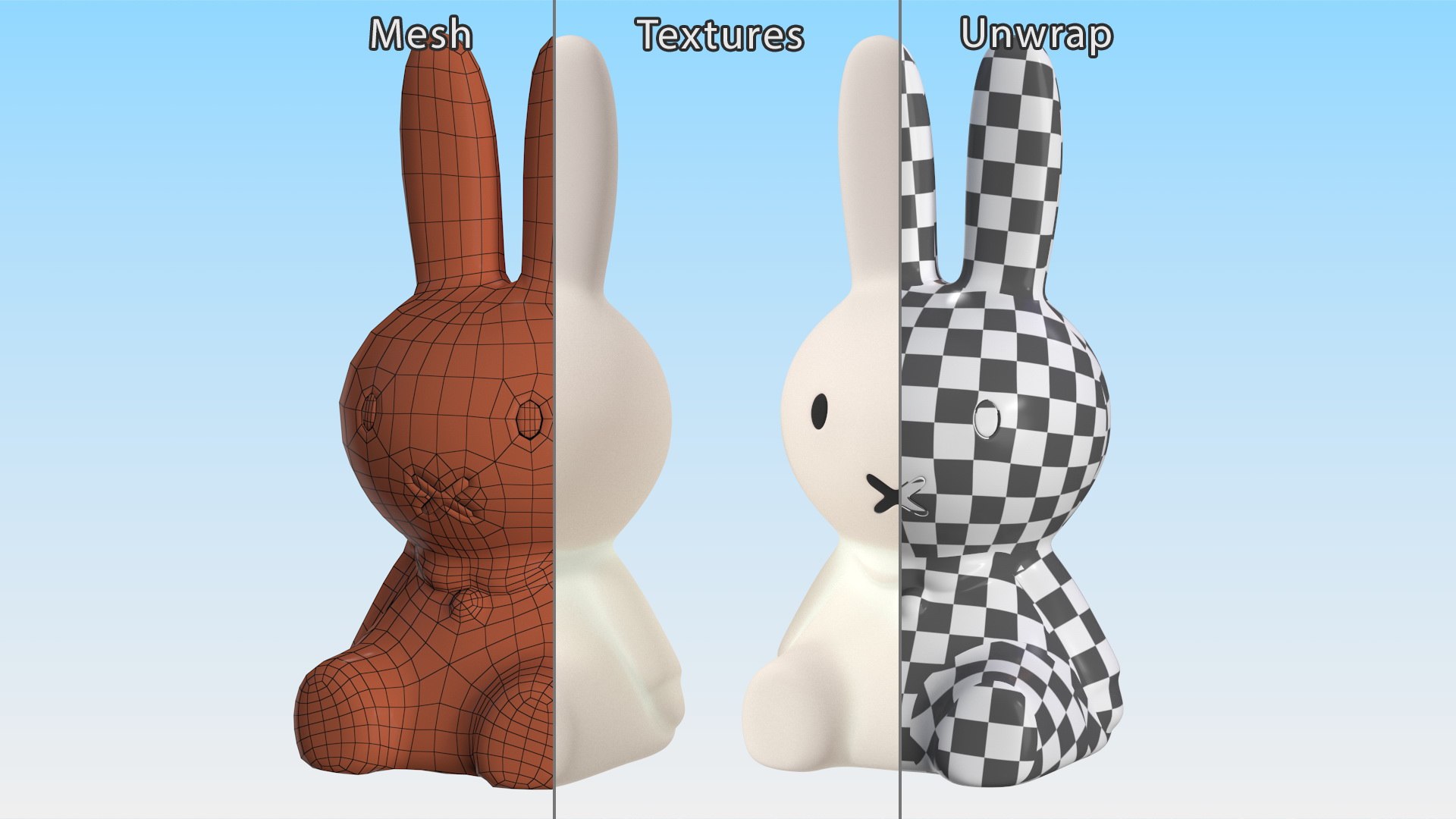 3D Turned On Miffy Star Rabbit Lamp - TurboSquid 2076333