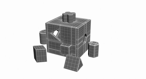 Wooden childrens toy box 3D model - TurboSquid 1340341