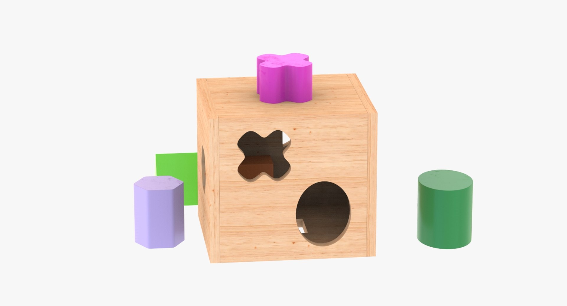 Wooden Childrens Toy Box 3D Model - TurboSquid 1340341