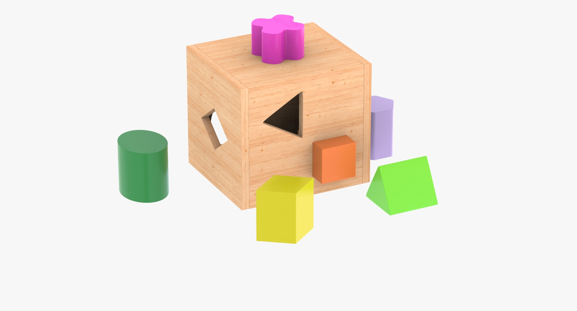 Wooden Childrens Toy Box 3D Model - TurboSquid 1340341