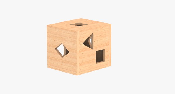 Wooden childrens toy box 3D model - TurboSquid 1340341