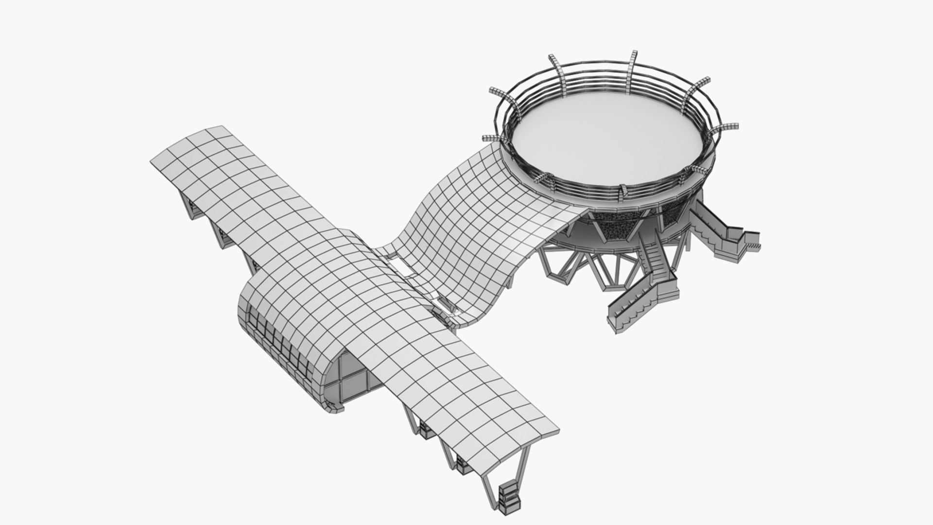 3D Hi-Tech Buildings 01 - TurboSquid 2061381
