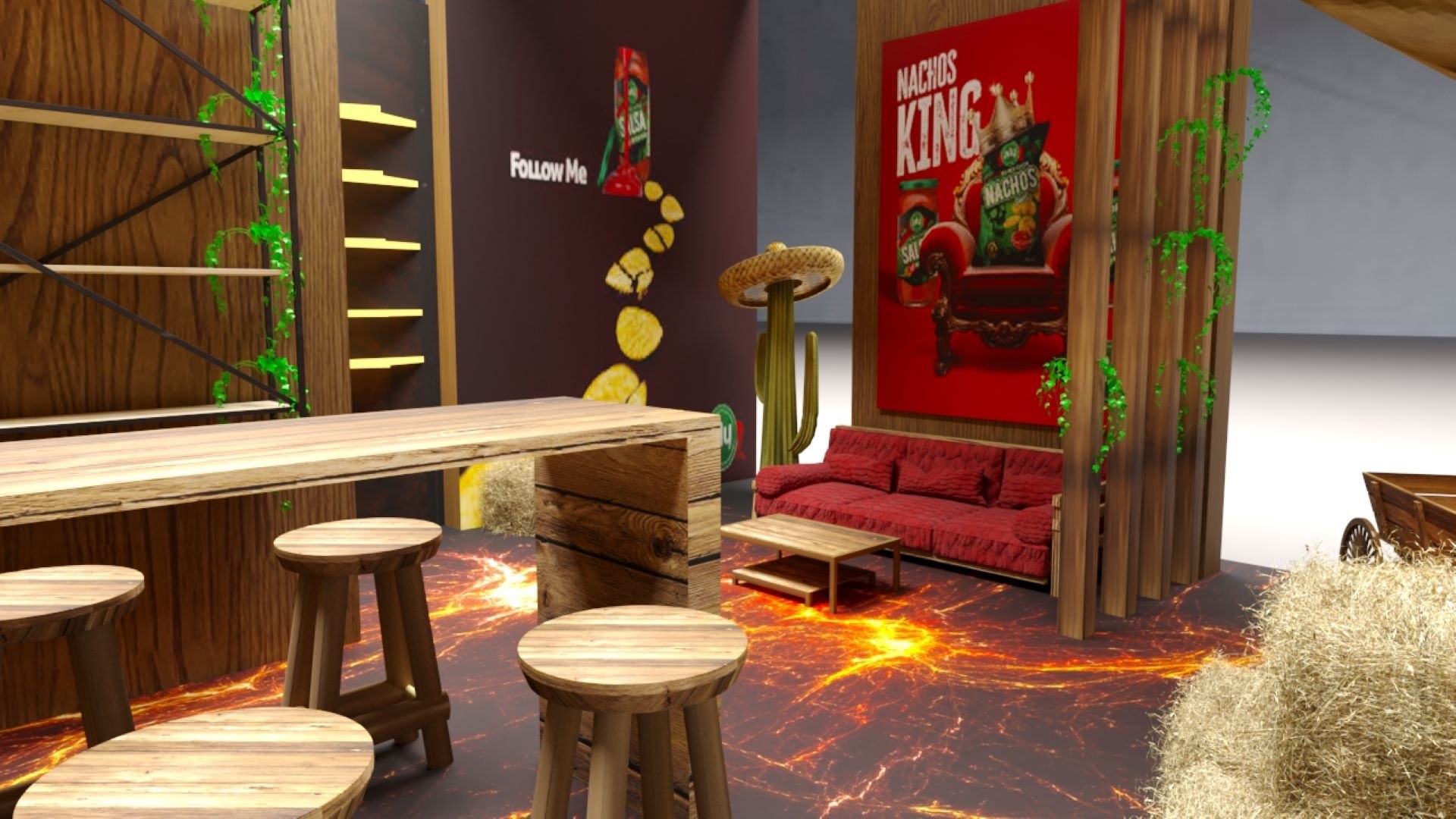 3D Exhibition Booth Mexican Stand Design - TurboSquid 2250802