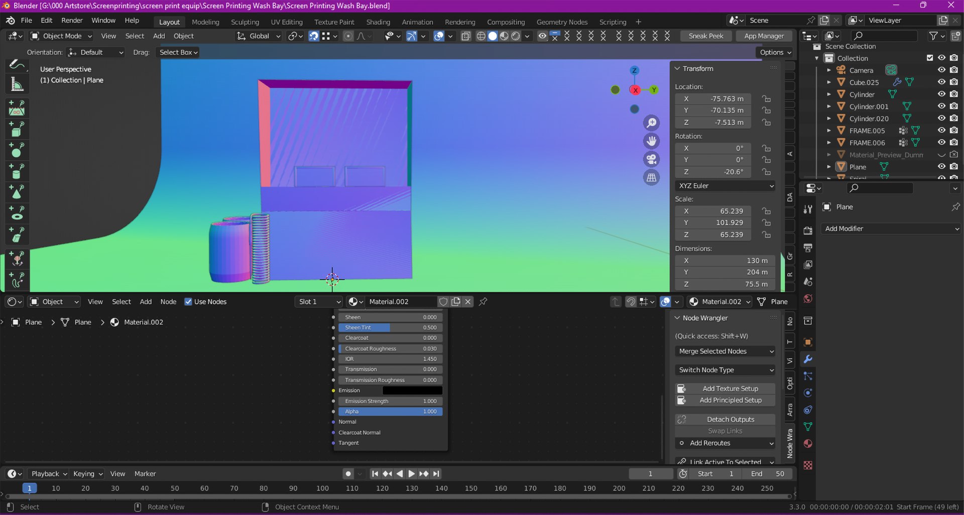 Screen Printing Wash Bay 3D model - TurboSquid 1967025