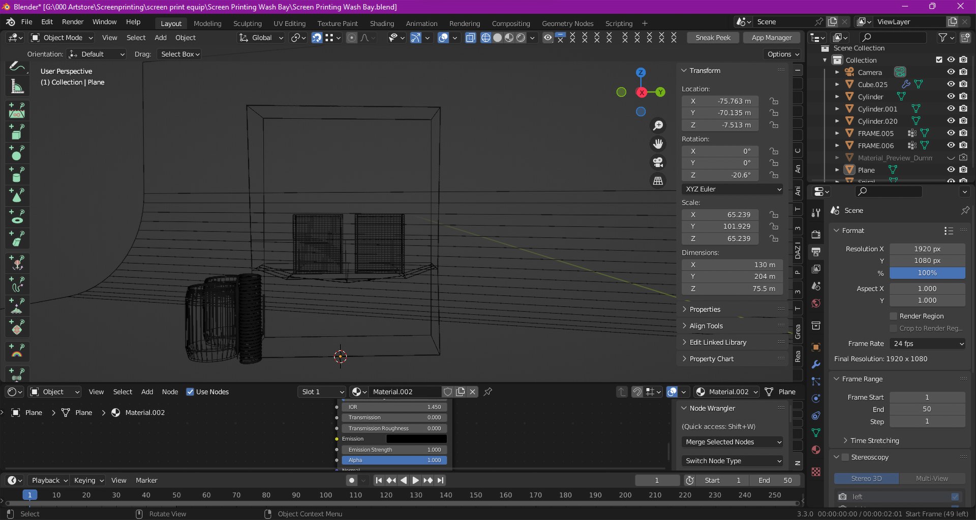 Screen Printing Wash Bay 3D model - TurboSquid 1967025