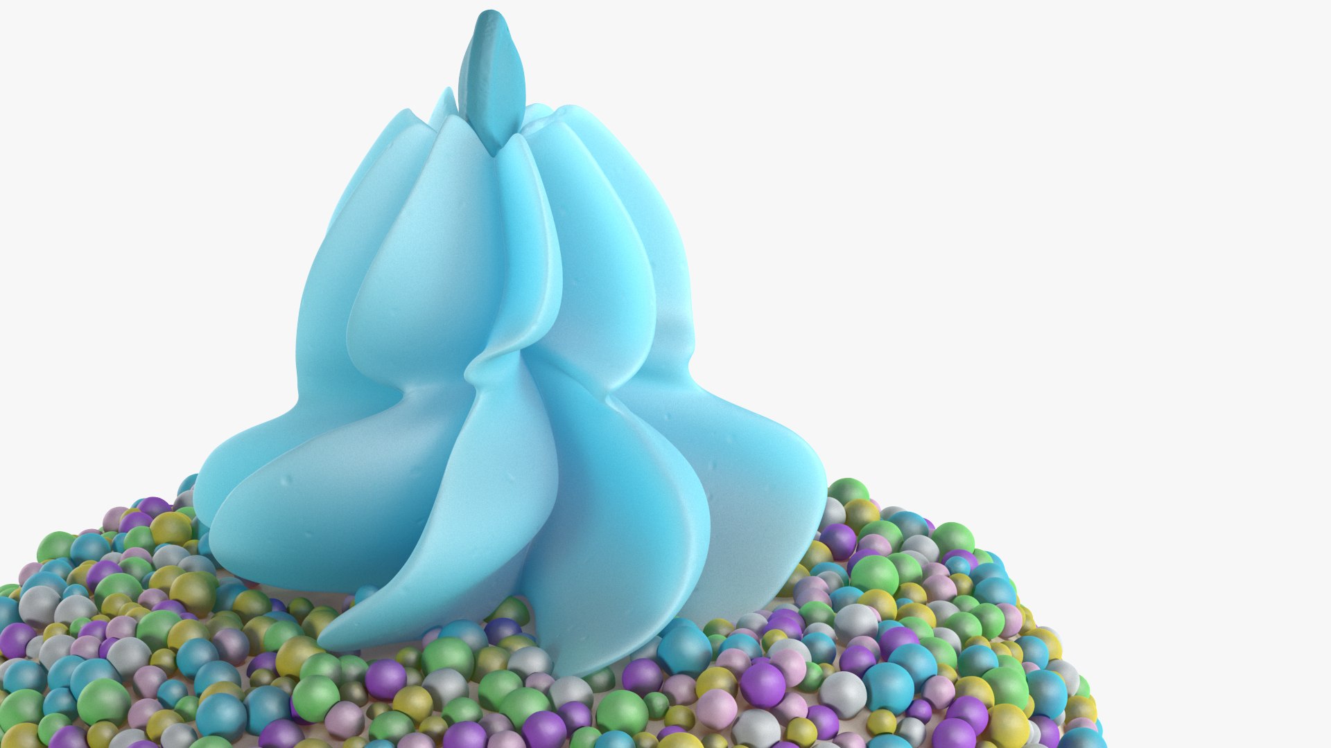 Cream Peaks 3D Model - TurboSquid 2302333