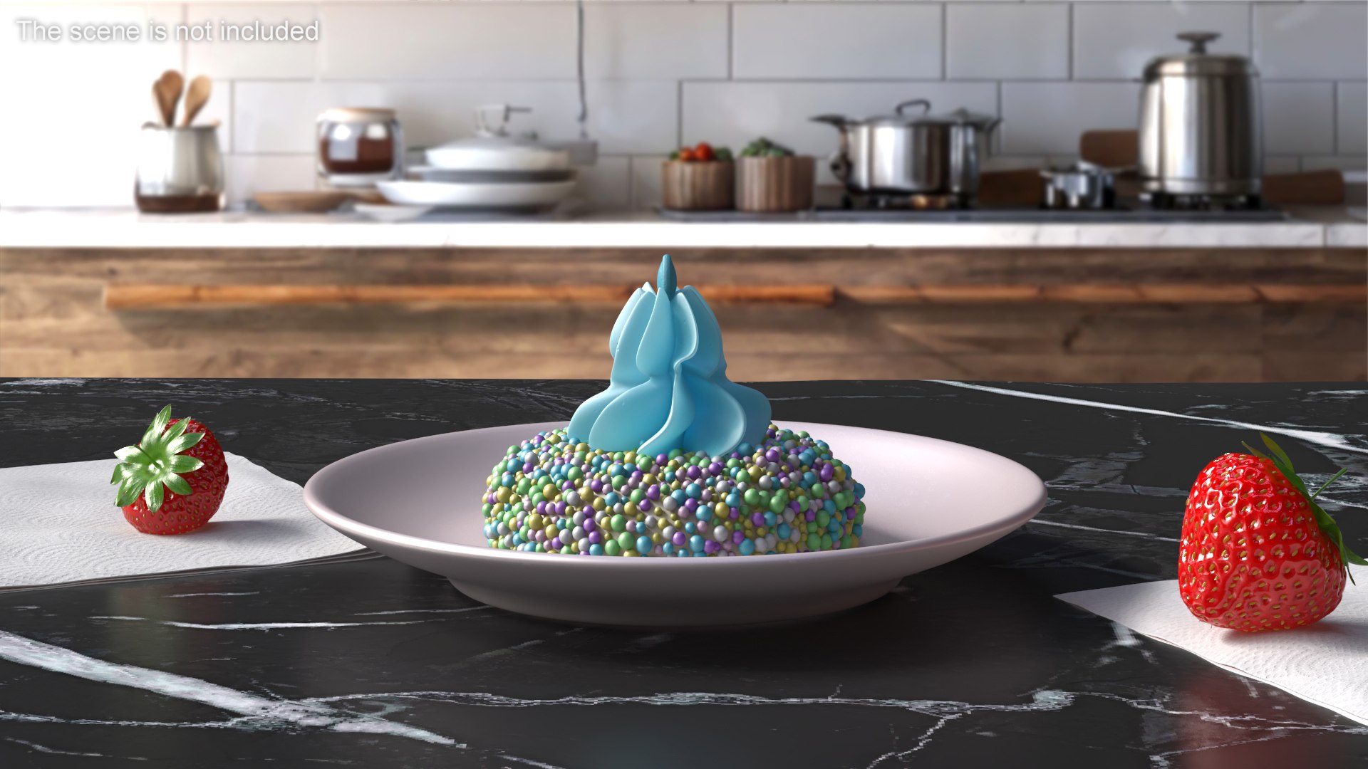 Cream Peaks 3D Model - TurboSquid 2302333