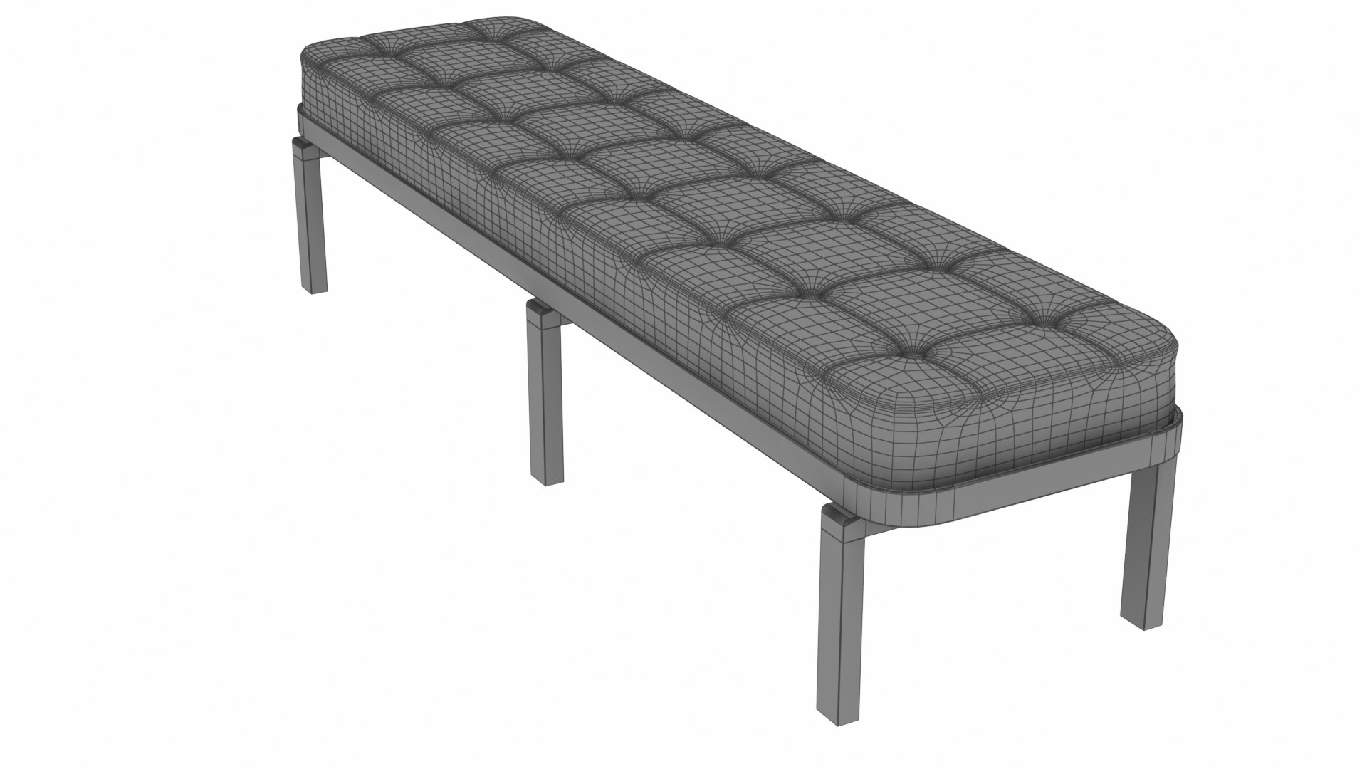 3D Quilted Bench Model - TurboSquid 1346025