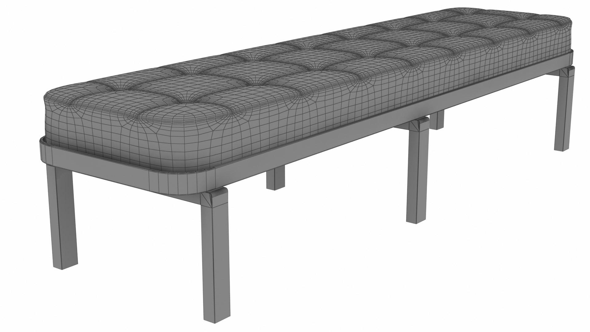 3D Quilted Bench Model - TurboSquid 1346025