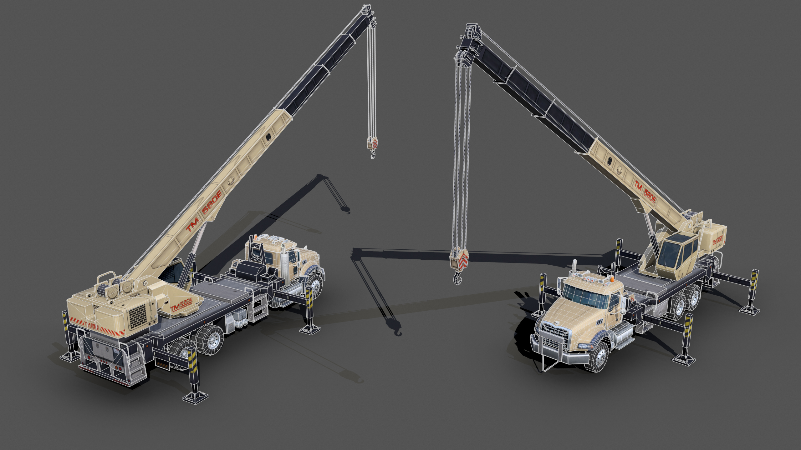 3D Mack GRANITE CT713 Crane truck s02 2006 model - TurboSquid 1922381