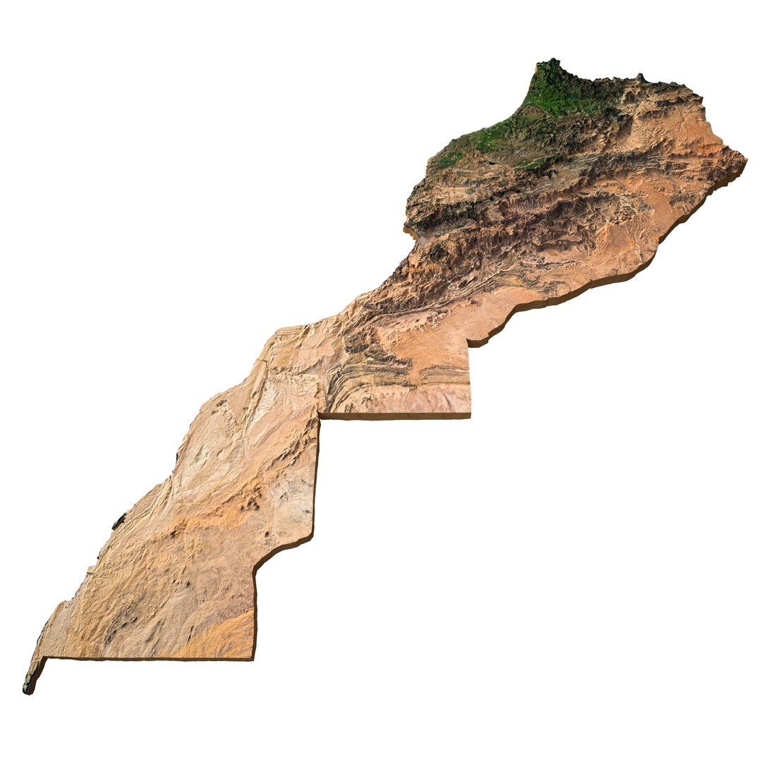3D Model Map Morocco - TurboSquid 1720804