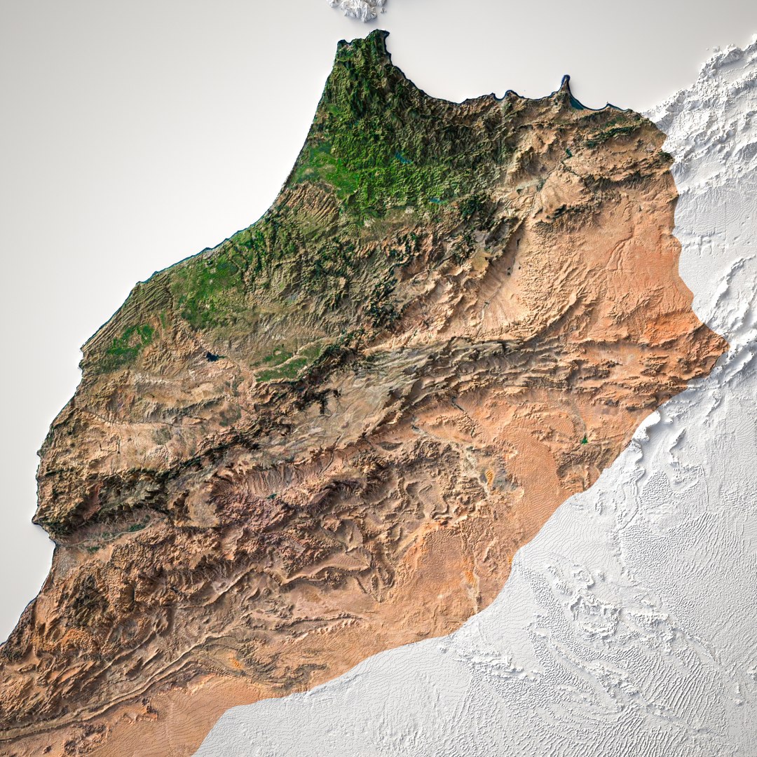 3D Model Map Morocco - TurboSquid 1720804