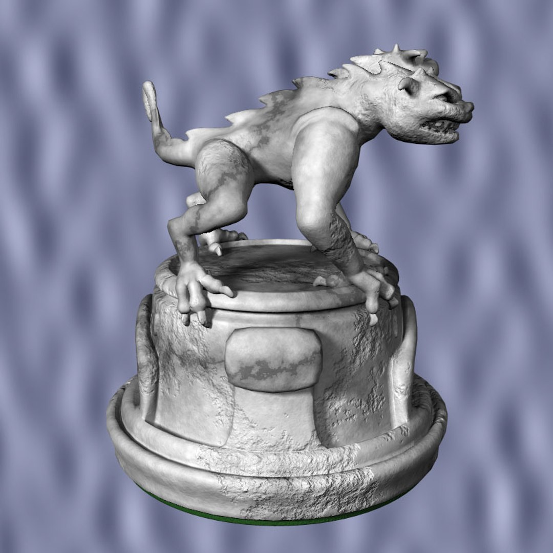3d Gargoyle Chess Pawn