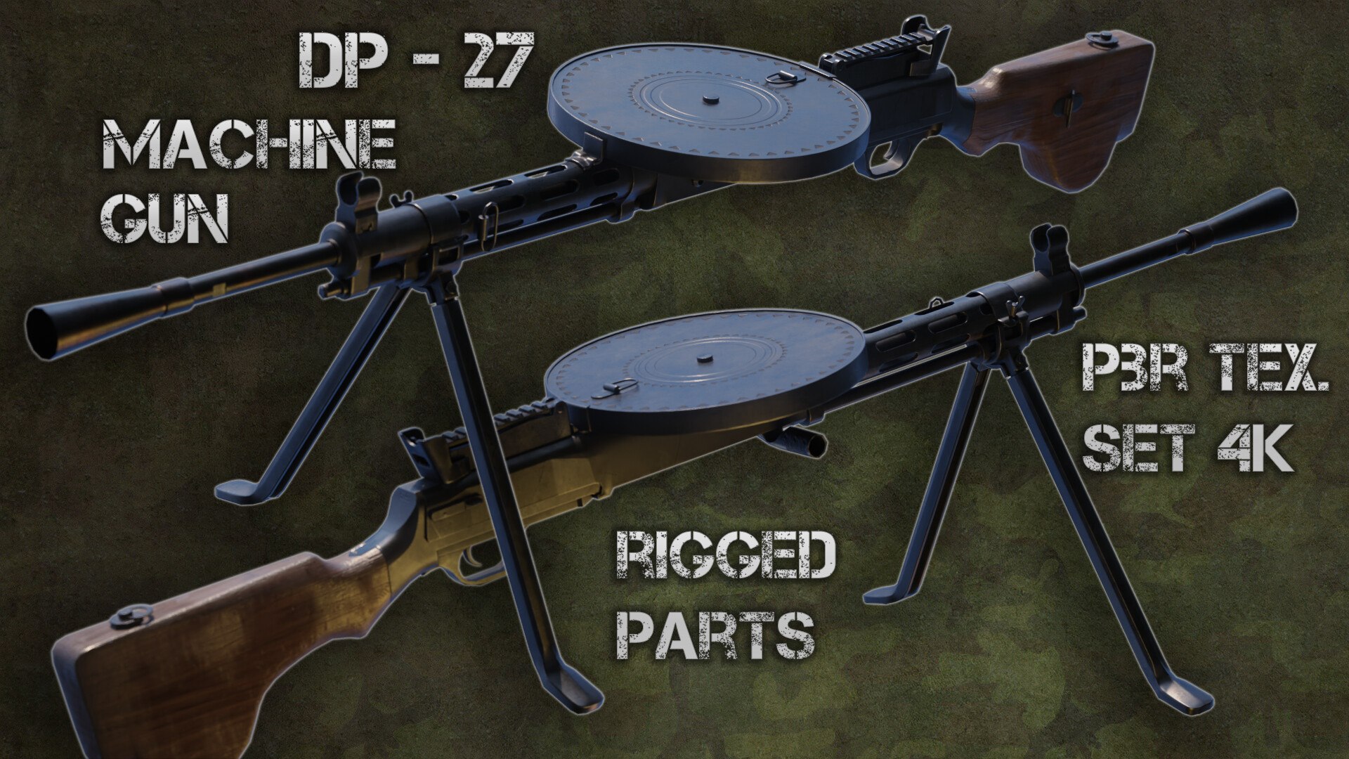 DP-27 Machine Gun Model - TurboSquid 2206249