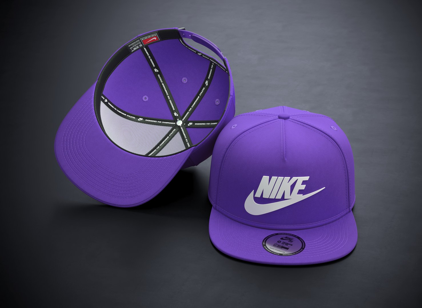3D Model Baseball Cap Purple - TurboSquid 2037827