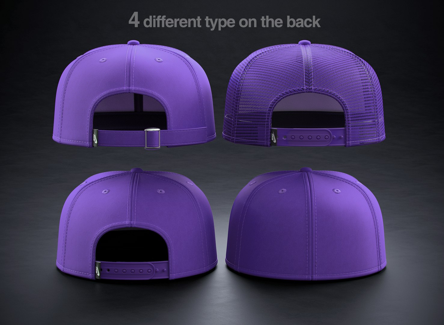 3D Model Baseball Cap Purple - TurboSquid 2037827