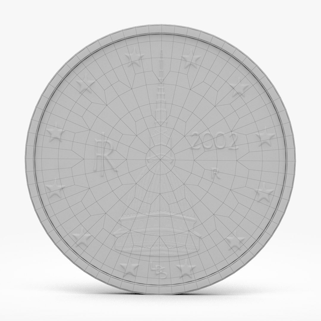 Euro Cent 3d Obj