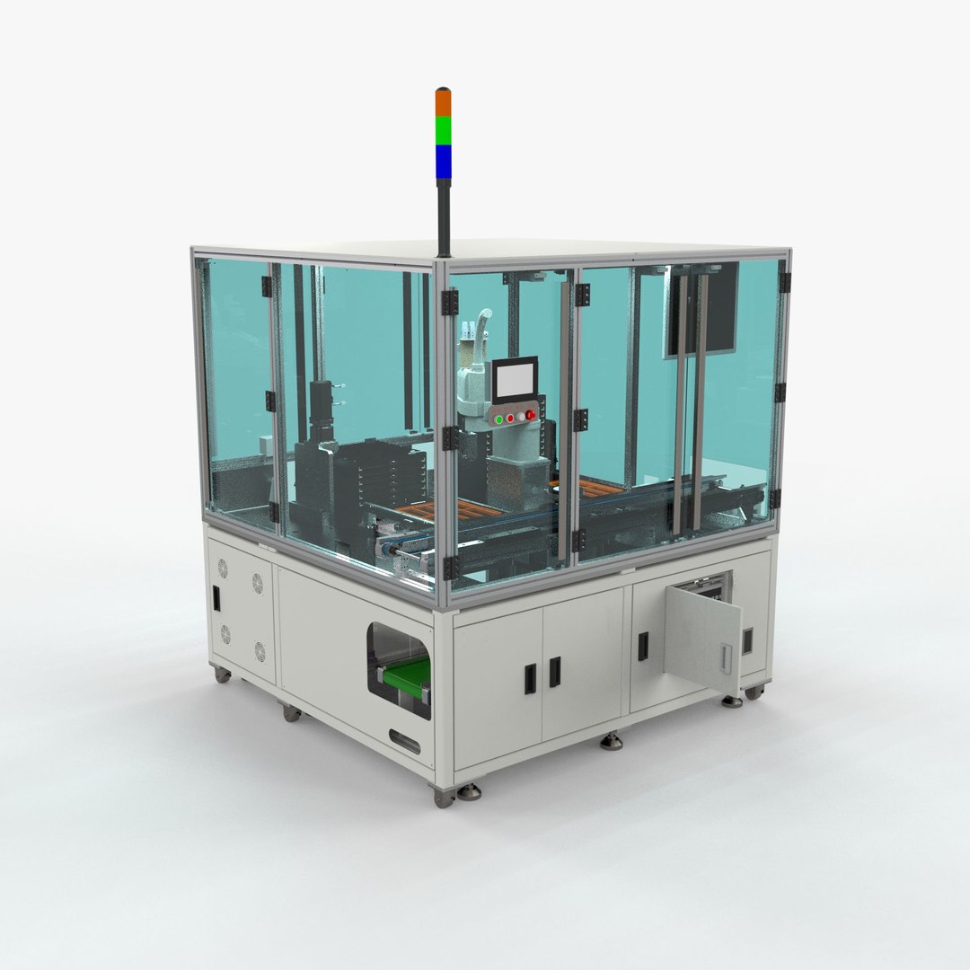 Automatic Tray Feeding and Assembly Line 3D model - TurboSquid 1972492