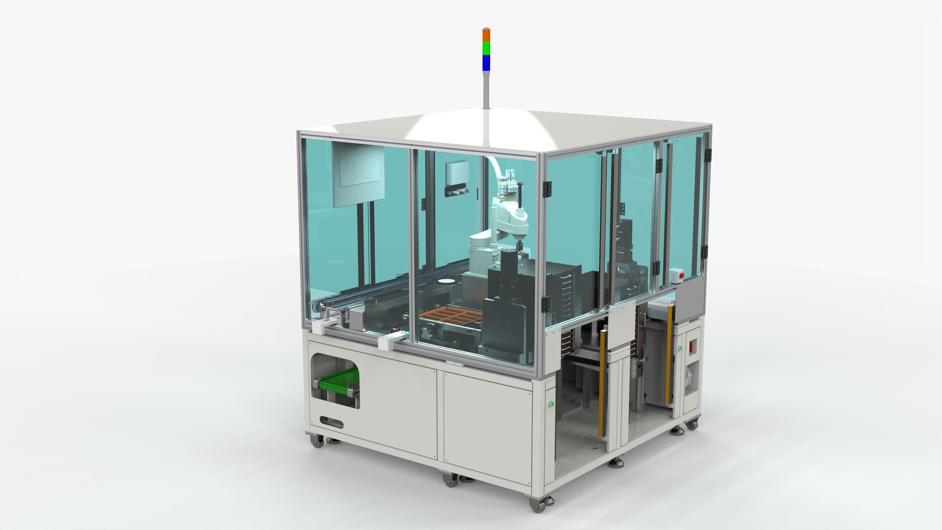 Automatic Tray Feeding and Assembly Line 3D model - TurboSquid 1972492