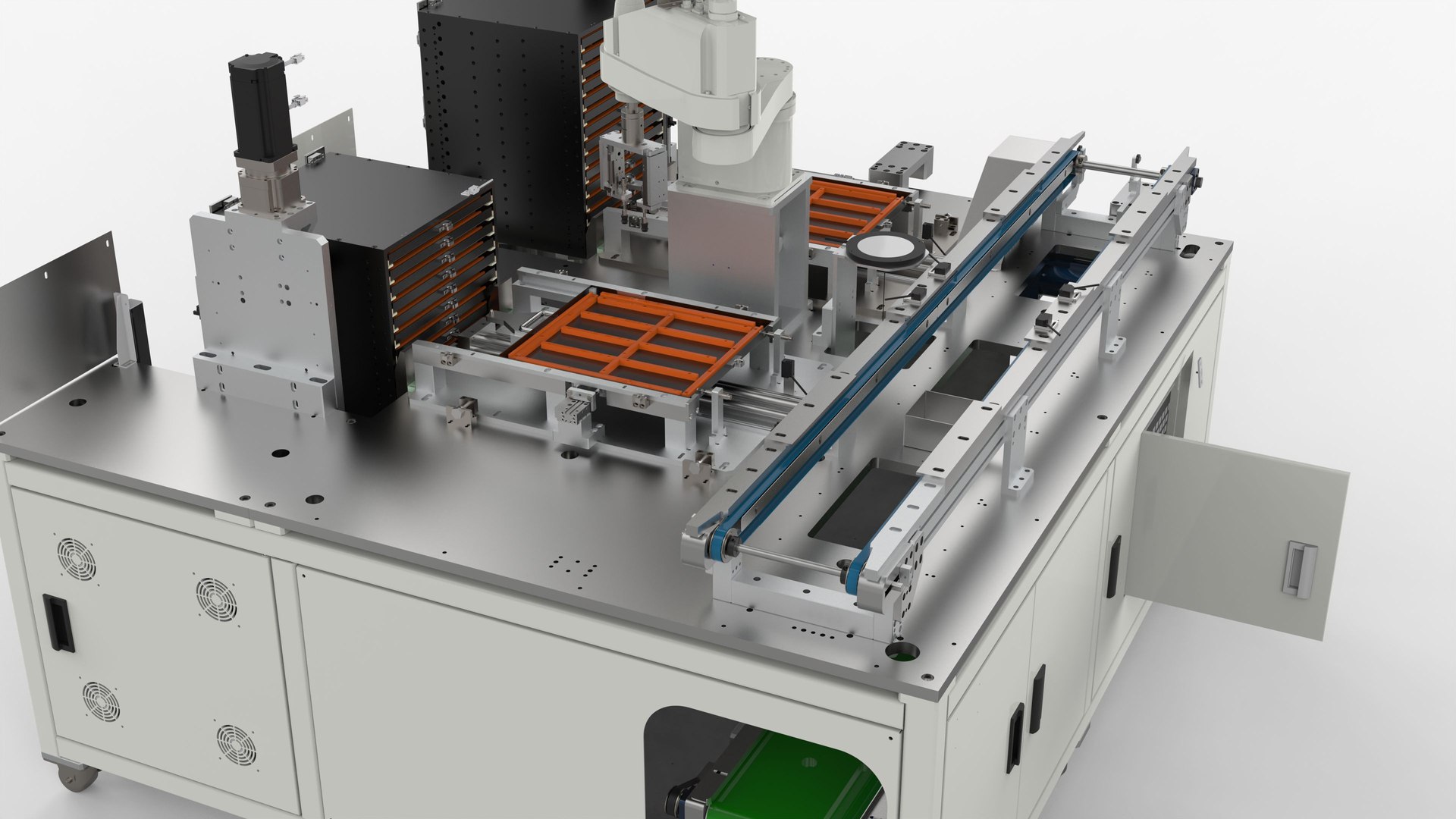 Automatic Tray Feeding and Assembly Line 3D model - TurboSquid 1972492