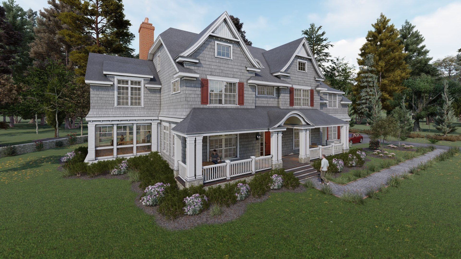 Contemporary Farmhouse 3D Model - TurboSquid 1897343