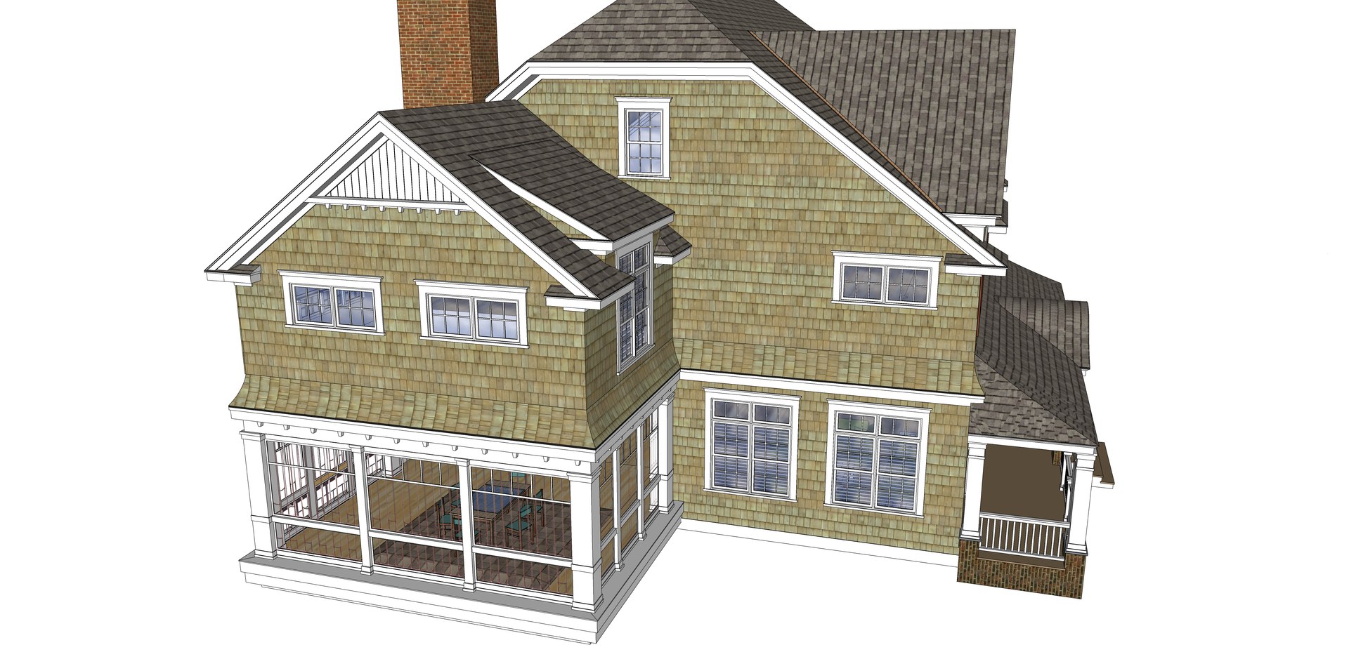 Contemporary Farmhouse 3D Model - TurboSquid 1897343