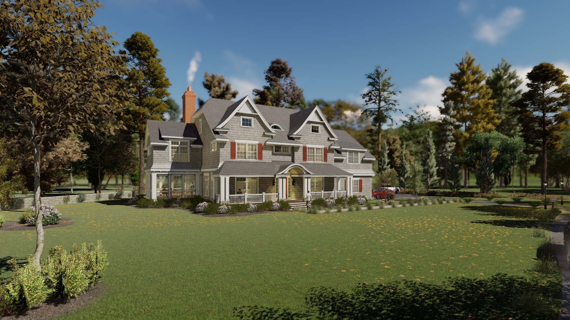 Contemporary Farmhouse 3D Model - TurboSquid 1897343