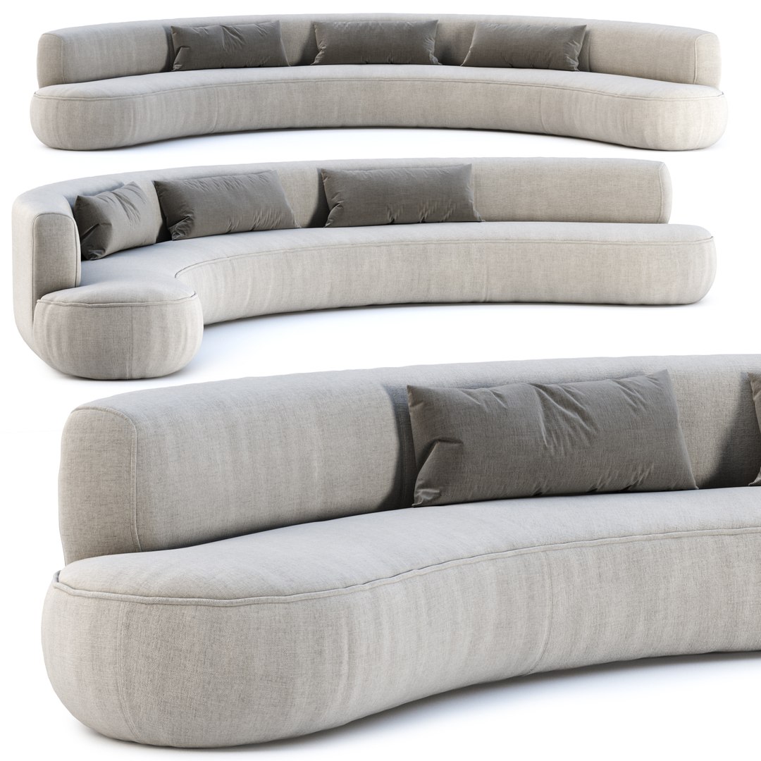 3D Jenifer Round Sofa - TurboSquid 1853664